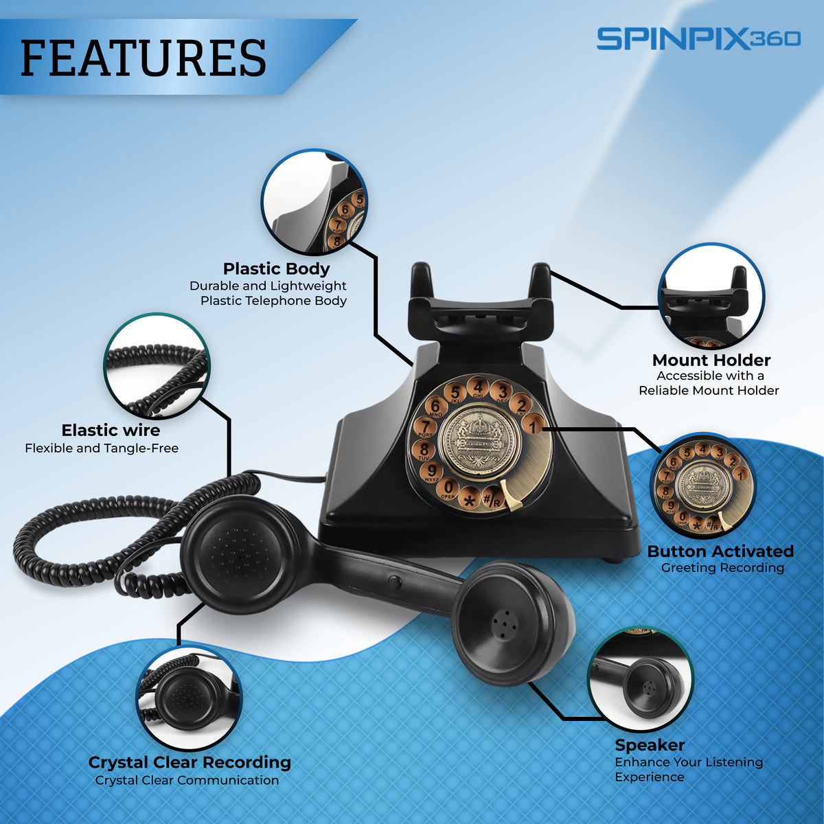 Industrial Style Telephone Style Audio Guest Book – SpinPix360