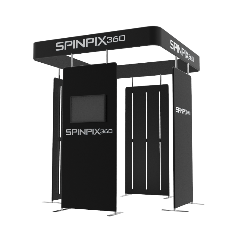 SQUARE LUXE LED 360 PHOTO BOOTH ENCLOSURE – SpinPix360