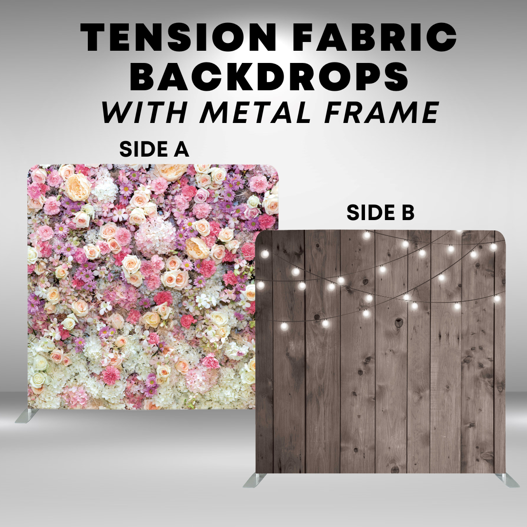 OUTDOOR SET DOUBLE SIDED TENSION FABRIC PHOTO BOOTH BACKDROP – SpinPix360